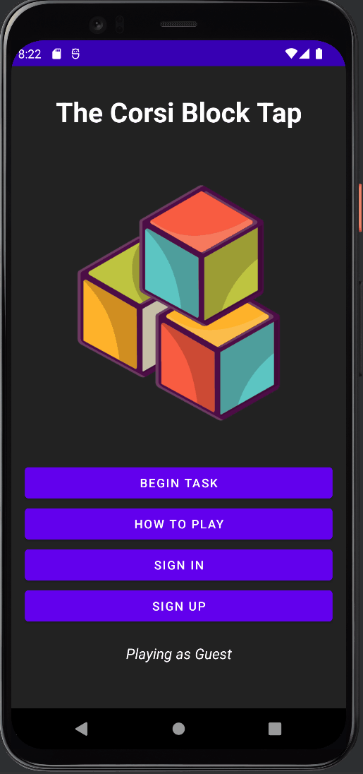 Corsi Block Tapping Task